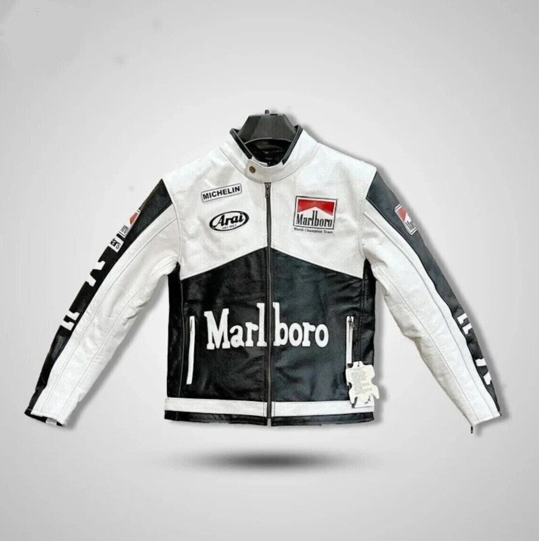 Men's Marlboro Genuine Leather Jacket Original Cowhide - Etsy