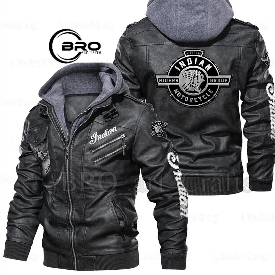 Indian Motorcycle Leather Jacket, Indian Mens Jacket, Motorcycle Jacket ...