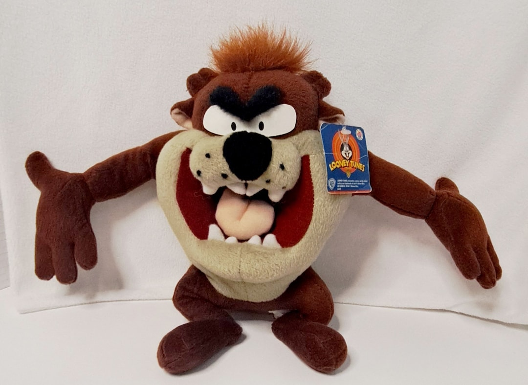 Vintage 2002 Nanco Tasmanian Devil Looney Tunes Plush Stuffed Animal W ...