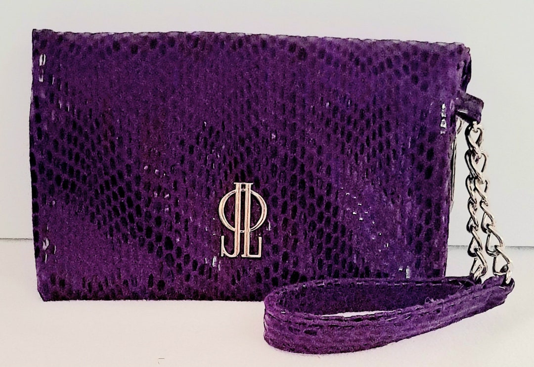 Women's Jennifer Lopez JLO Wristlet Clutch Bag Purple Faux - Etsy