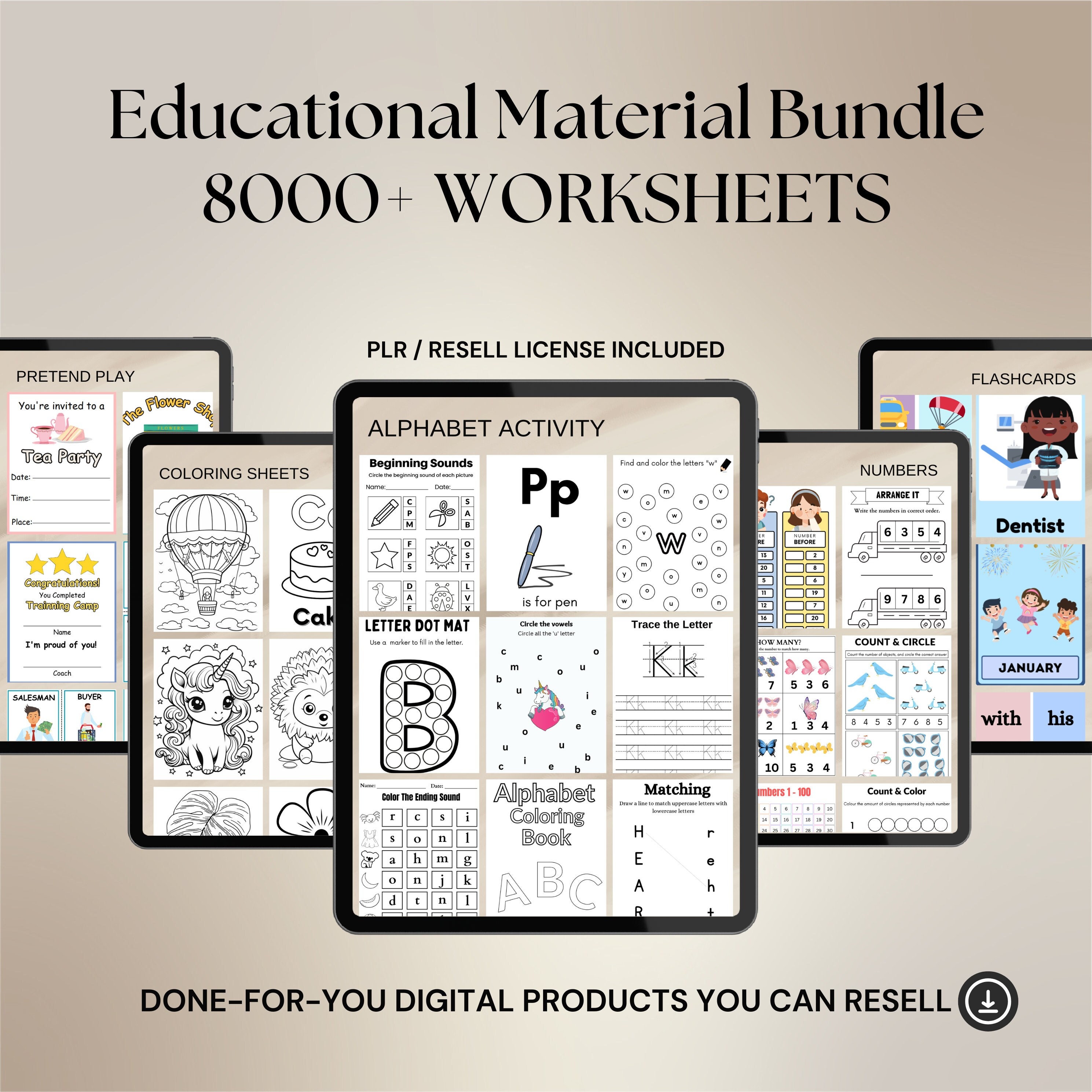 MRR PLR Educational Resources Bundle for Parents & Teachers Prek Kids ...