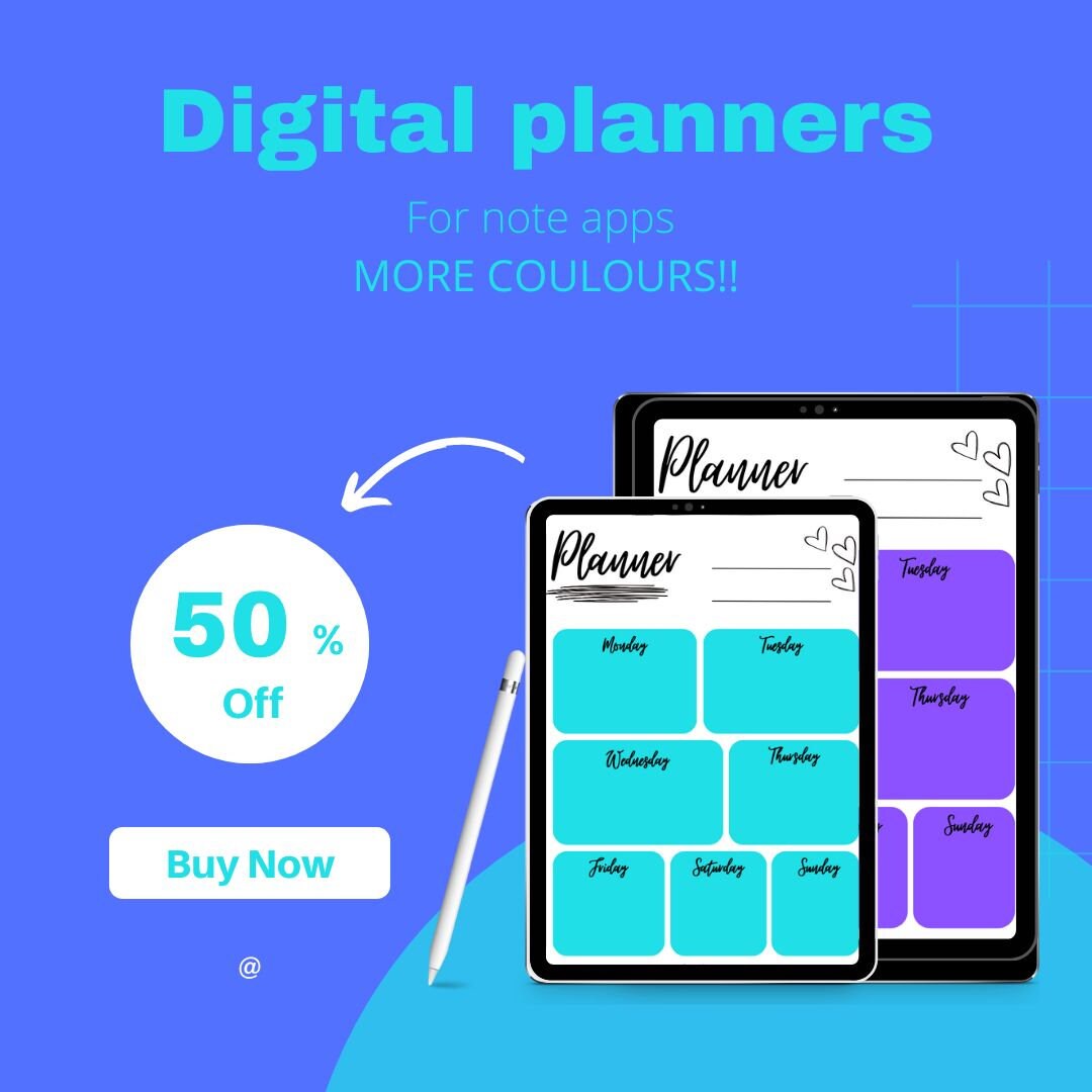 Premium Digital Planner in More Colours - Etsy