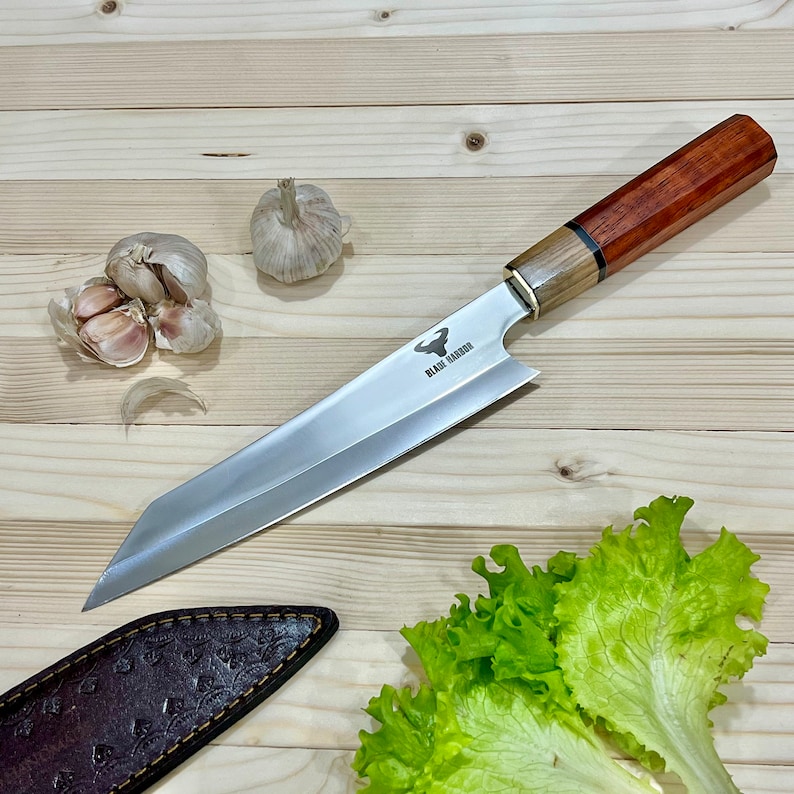 Handmade Japanese Gyuto Kitchen Knife Kiritsuke Chef Sushi Chopping ...