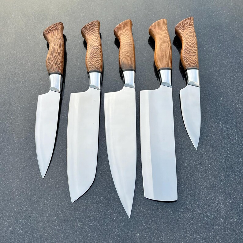 Custom Handmade Kitchen Set, Chef Set, Professional Knife Set ...