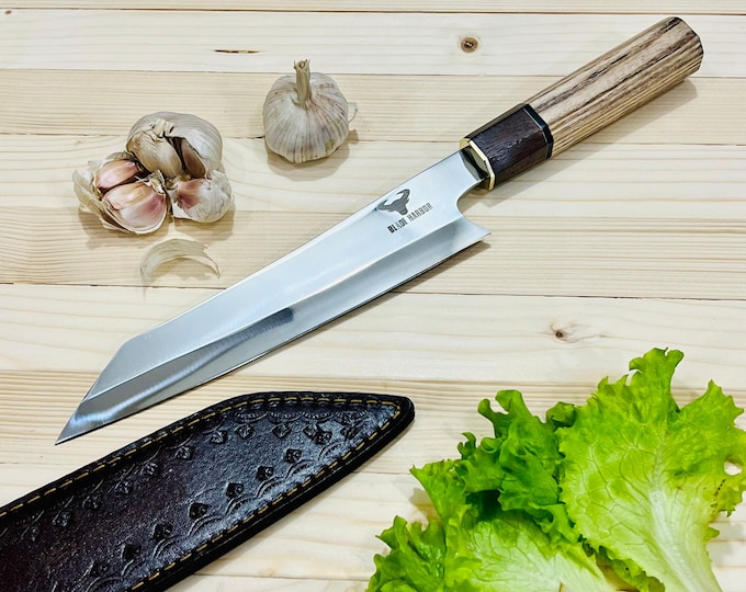 Custom Made Hand Forged Japanese Chef Knife Kiritsuke Gyuto Sushi ...