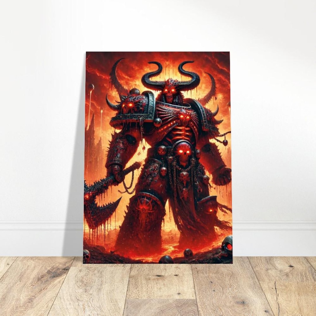 Angron Daemon Primarch Poster Grim-dark Fan Art Premium Matte Print - Etsy