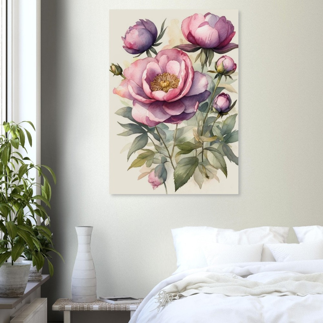 Flower Design Floral Room Decor Wall Art Classic Semi-glossy Paper ...