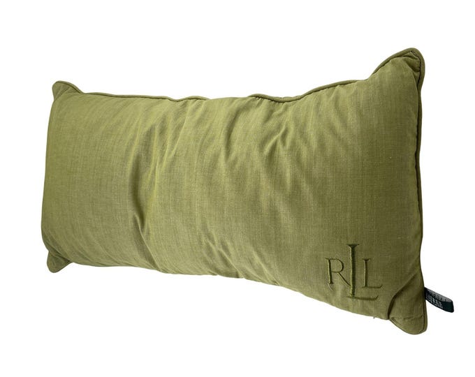 Ralph Lauren Green Rectangular Down Pillow With Embroidered Rll Logo - Etsy