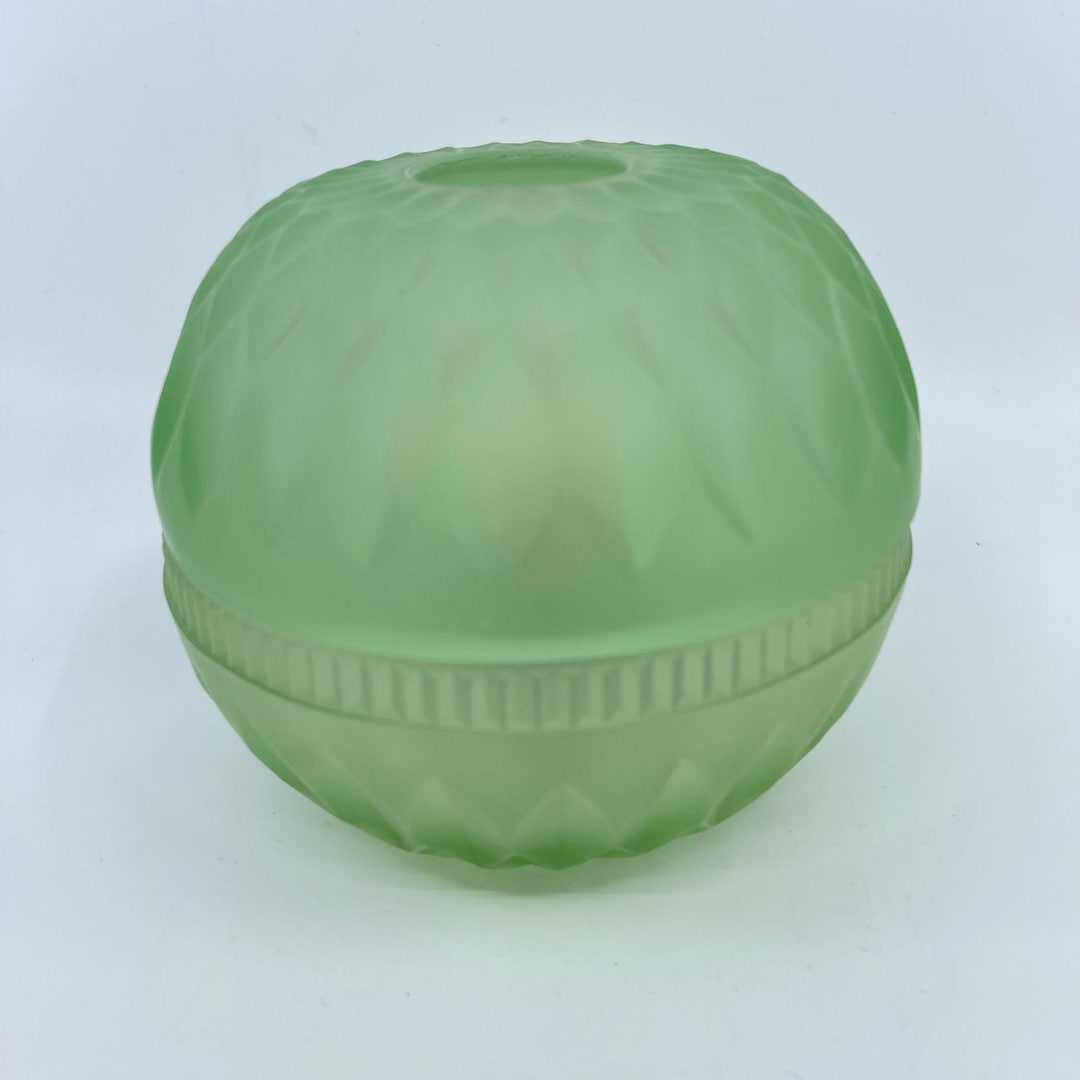 Vintage Indiana Glass Fairy Light Frosted Green - Etsy
