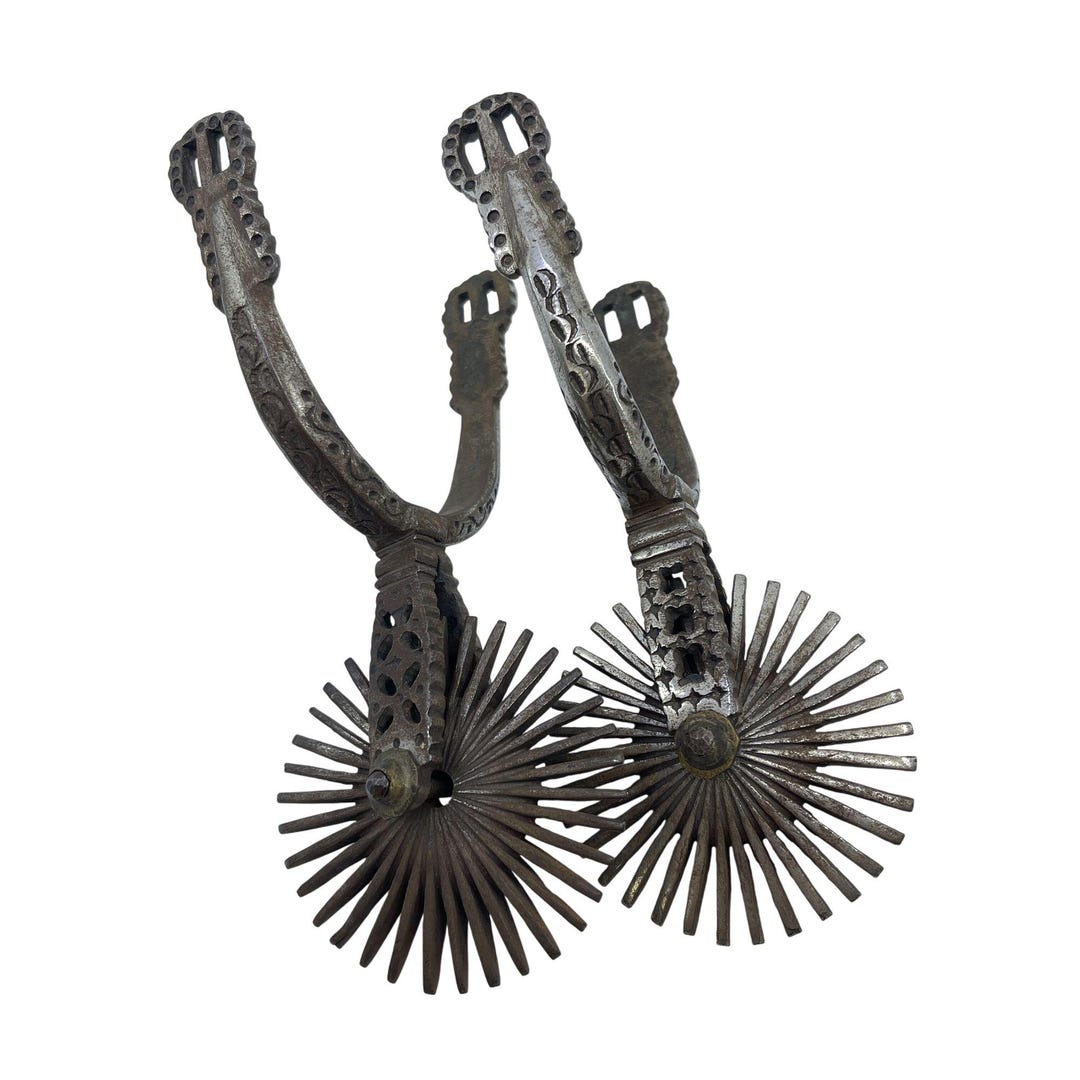 Vintage Ornate Western Cowboy Spurs With Large Rowels - Etsy