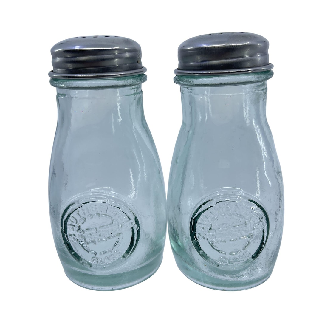 Authentic 100% Recycled Glass Salt & Pepper Shakers - Etsy