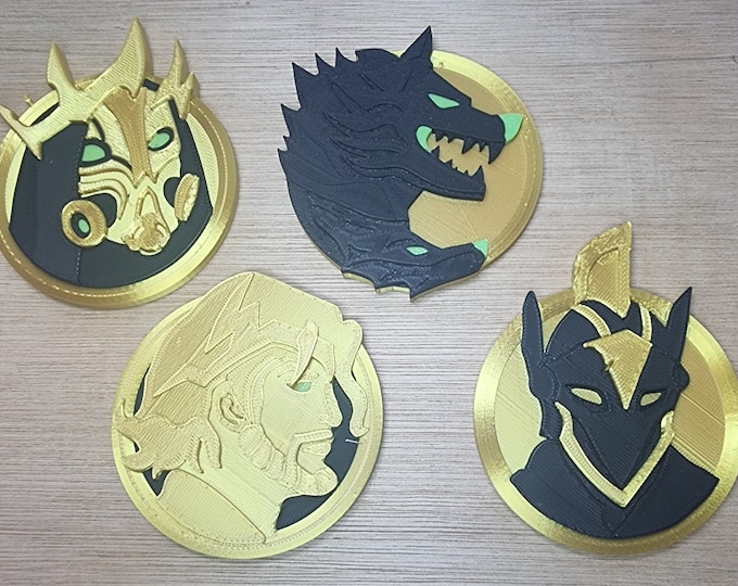 FN Chapter 5 Season 2 New Medallions Aspects 3D Printed Hades Zeus Ares ...