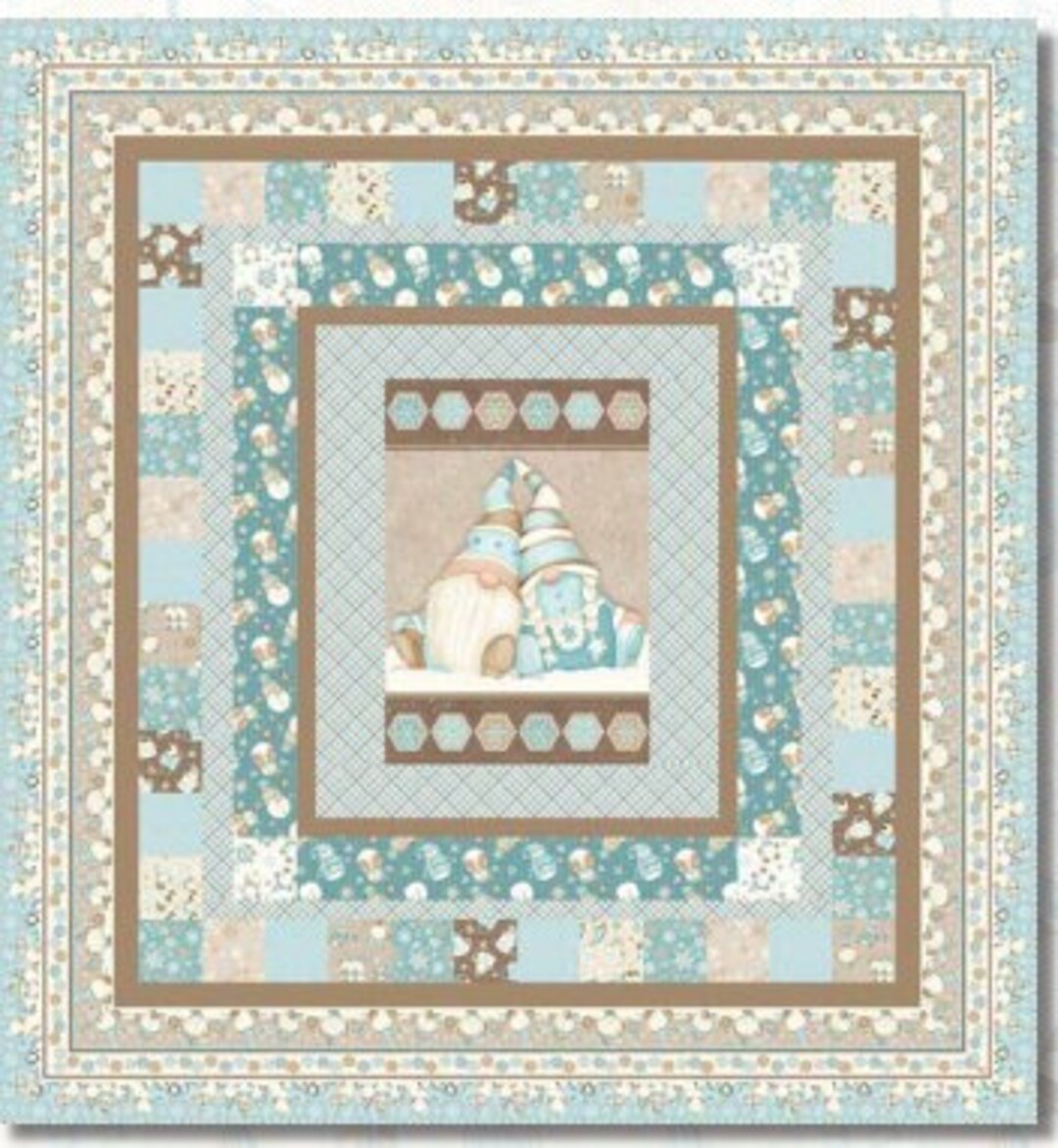 Quilt Kit 82" X 87"i Love Sn"gnomies Flannel by Shelly Comiskey of ...