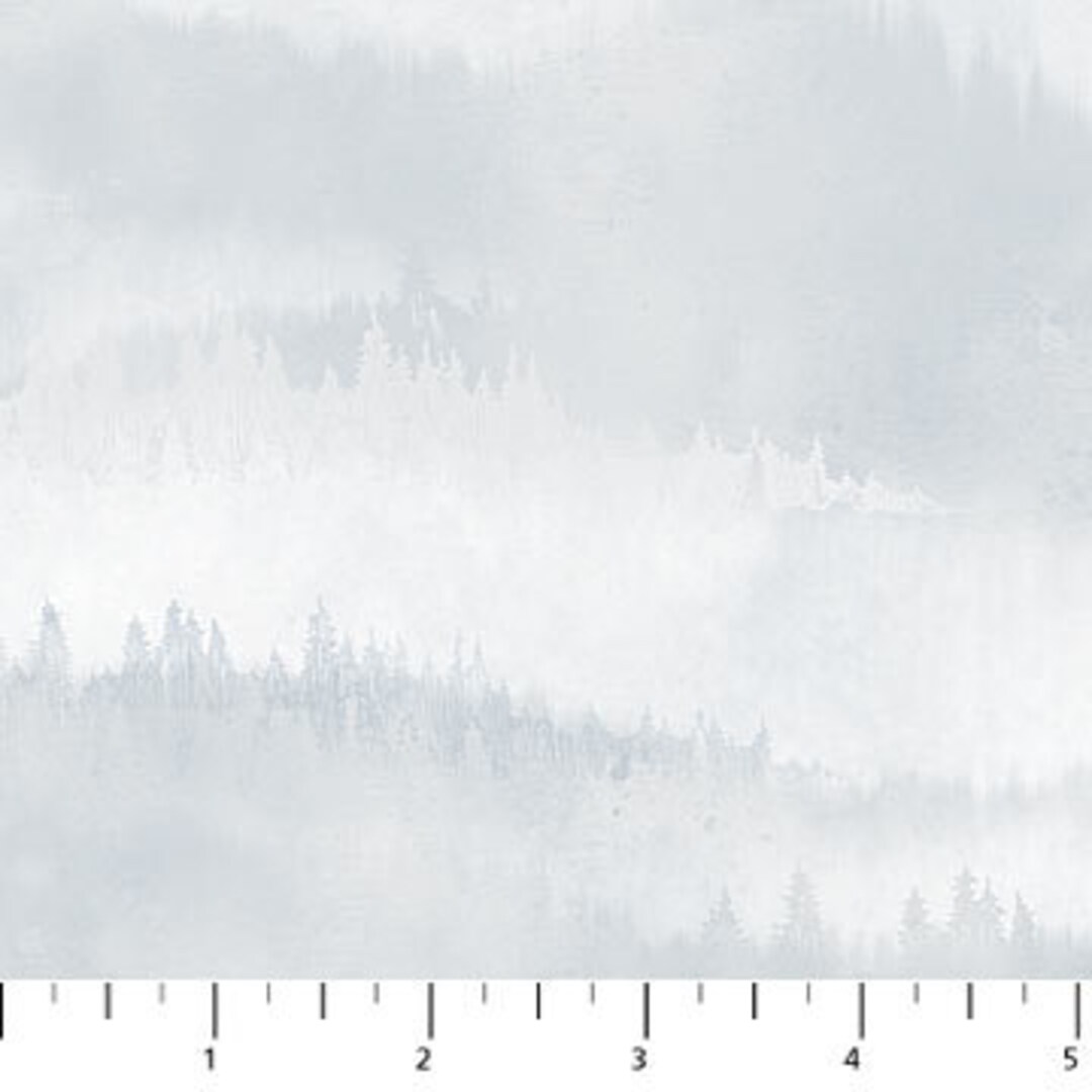 Northcott F22980-41 Misty Mountain Flannel Quilting Fabric, Blue Tone ...