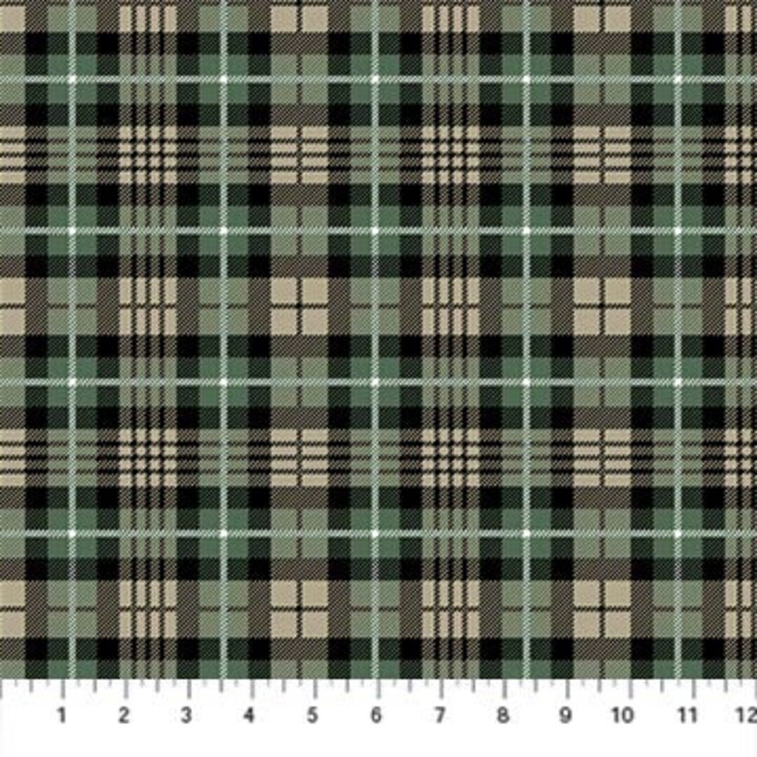 Northcott F24305-99 Frosted Forest Flannel Quilting Fabric, Plaid Print ...
