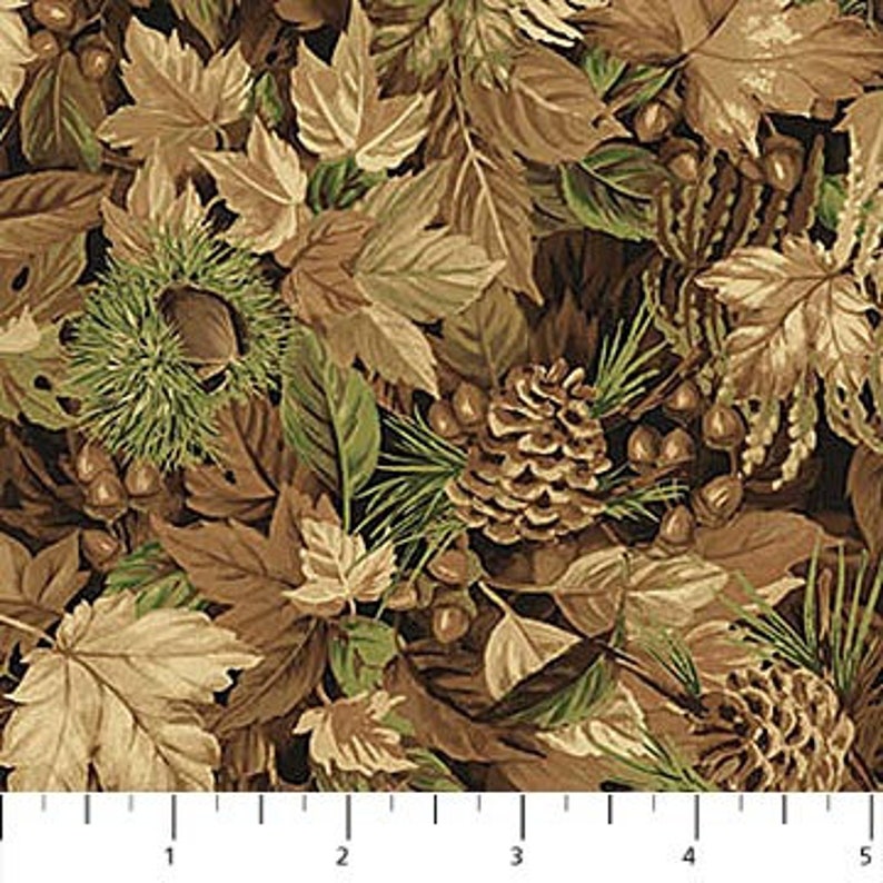 Northcott F22552-34 Algonquin Flannel Quilting Fabric, Pinecones ...