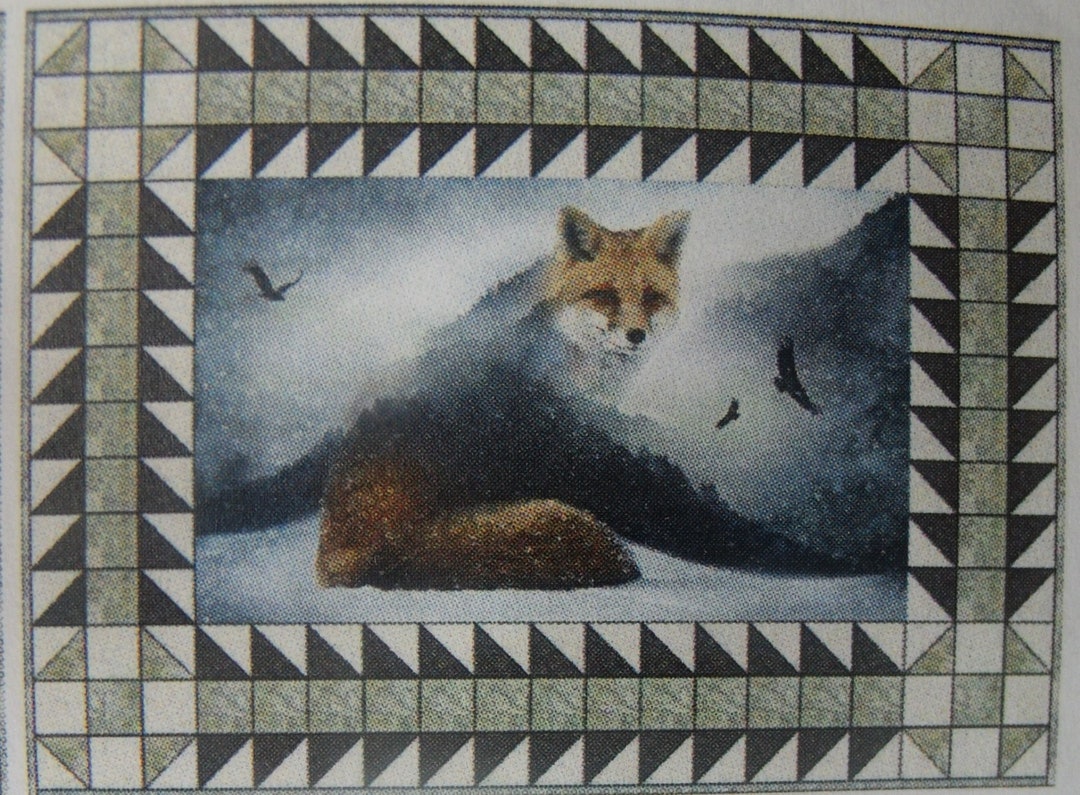 Sew Into It Quilt Kit With Wolf Panel, 42" X 57" Wall Hanging, Hoffman ...