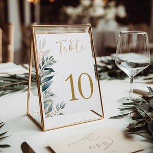 Wedding Table Numbers Template | Editable Wedding Signage | Wedding ...
