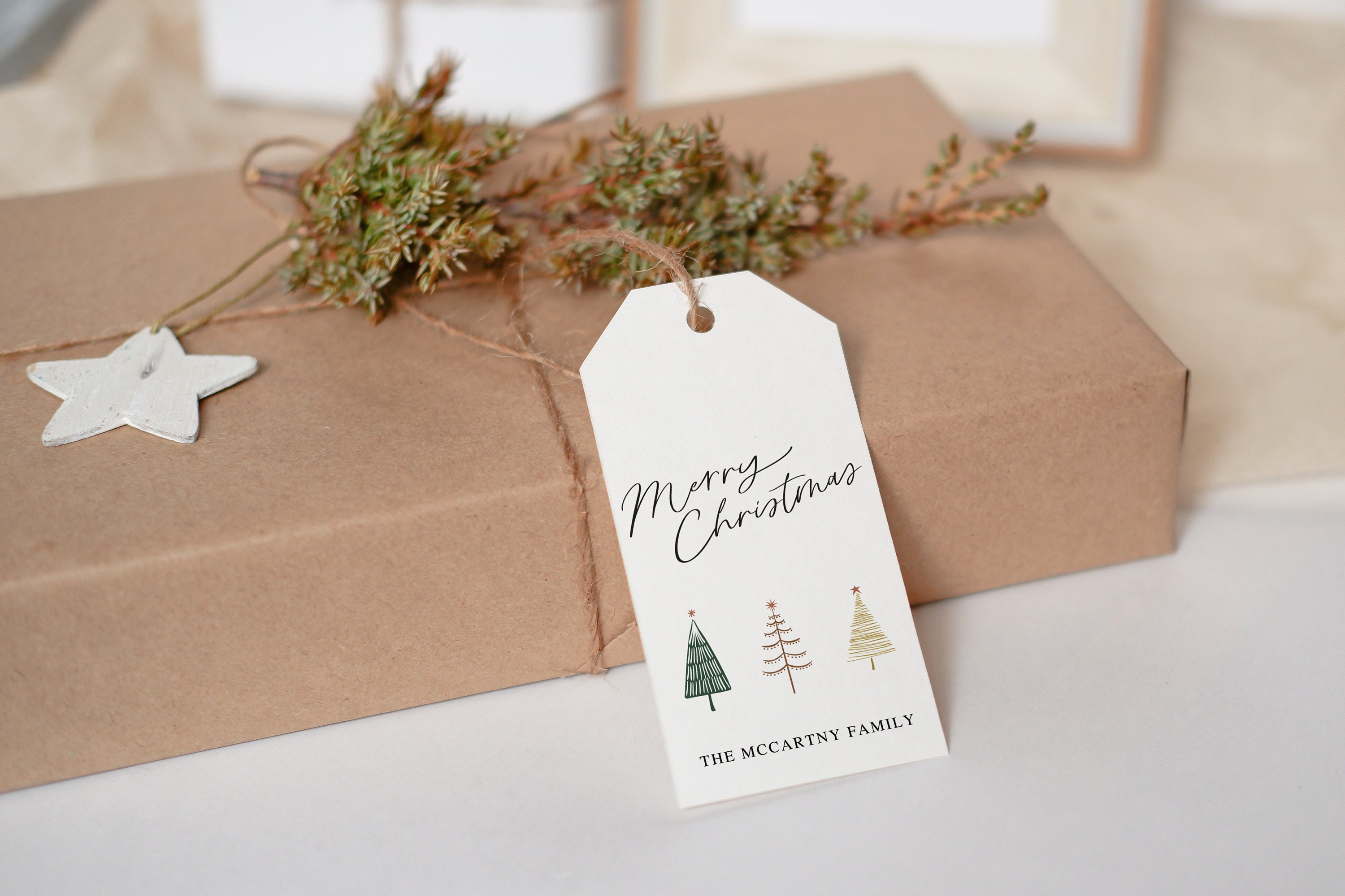 Merry Christmas Gift Tag Printable, Printable Christmas Gift Tag ...
