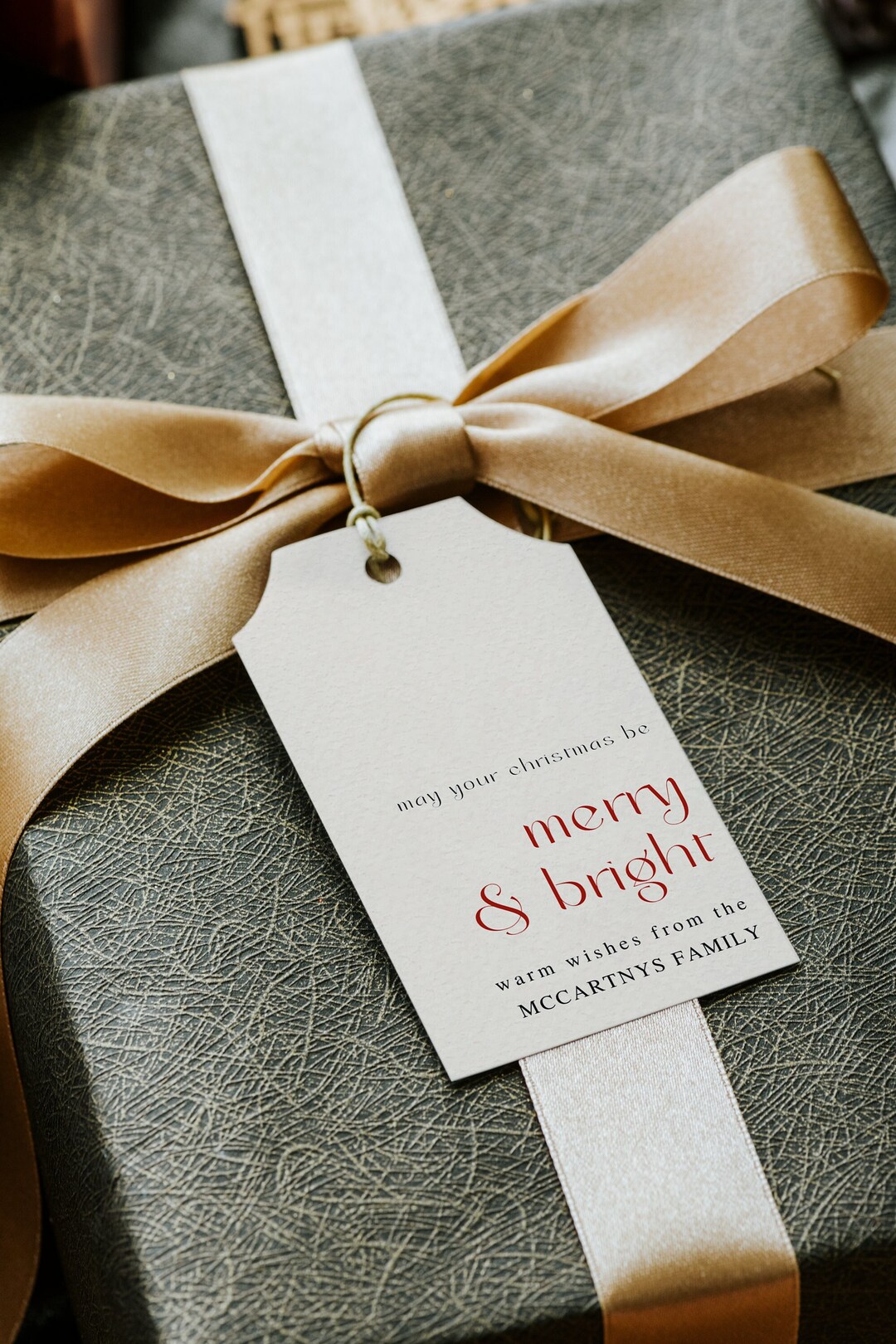 Merry Christmas Gift Tag Printable, Printable Christmas Gift Tag ...