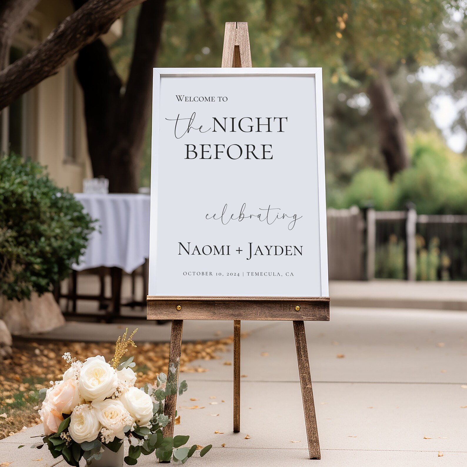 The Night Before Welcome Sign Template, Rehearsal Dinner Welcome Sign ...