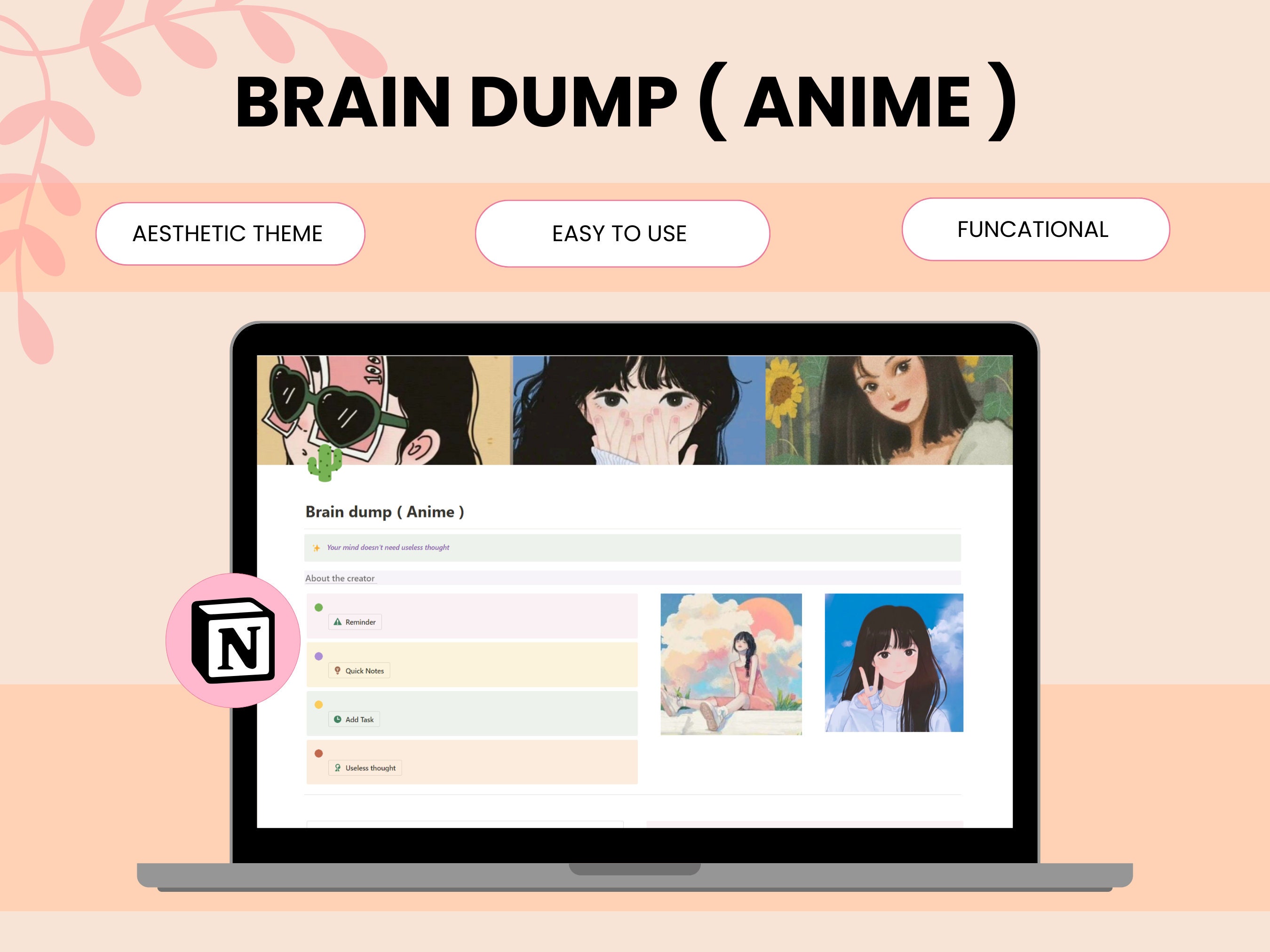 Brain Dump Notion Template Mind Declutter to Do List - Etsy