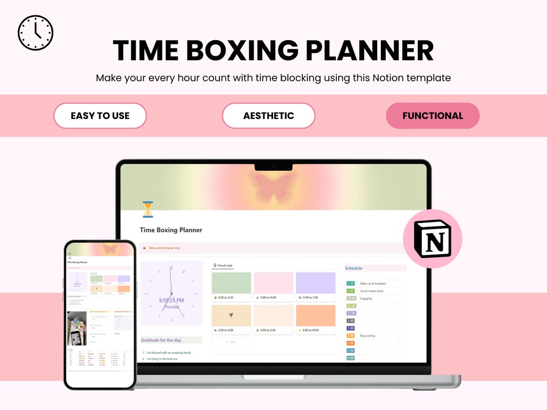 Time Boxing Planner for Daily Life Daily Planner Notion Template ...