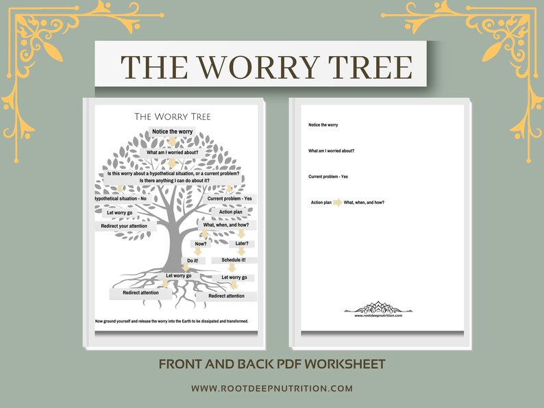 Worry Tree Printable Worksheet - Etsy
