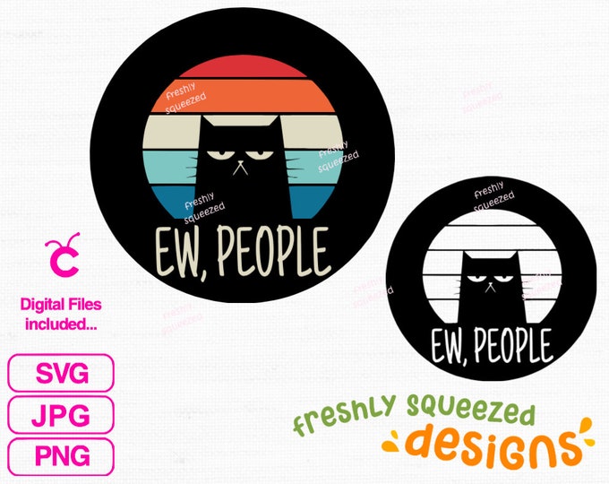 Ew People Cat SVG DXF PNG - Etsy Canada