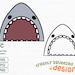 SHARK Mouth Open Teeth, Svg Png Jpg, for Printing, Sublimation Svg Cut ...