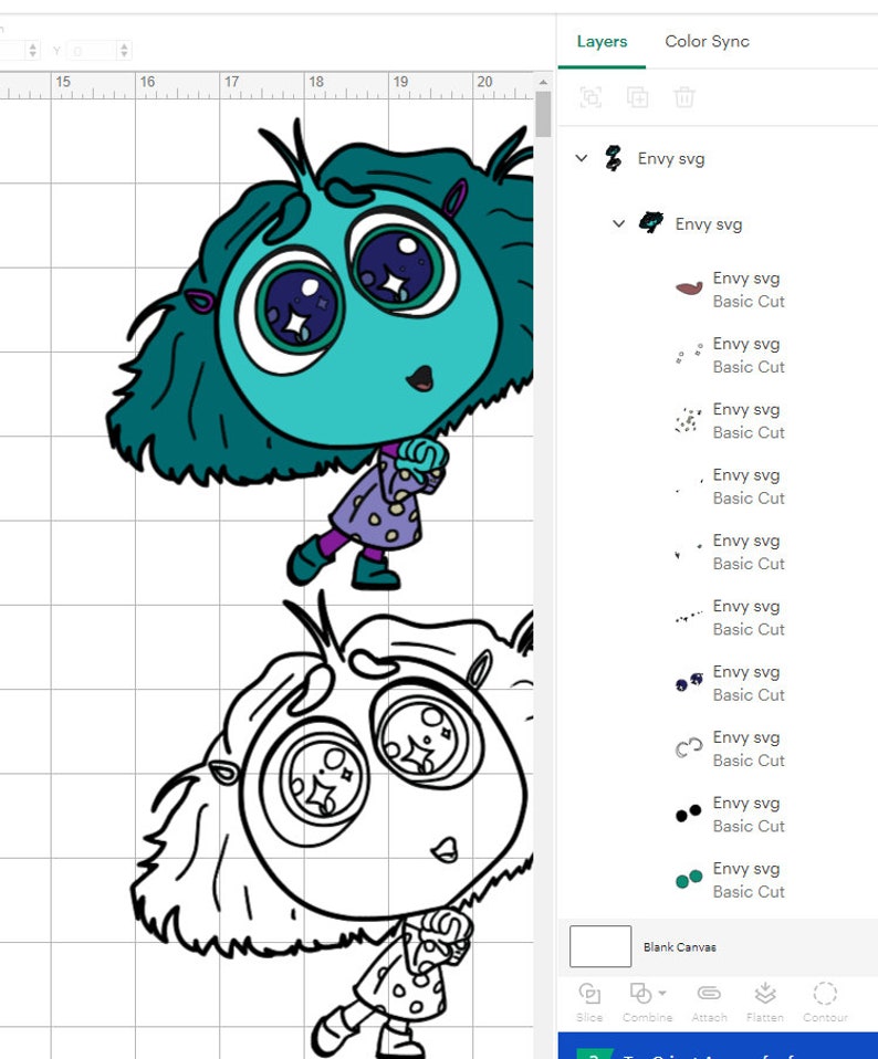 Envy Inside Out Movie Character: SVG PNG JPG Cut Files (digital ...