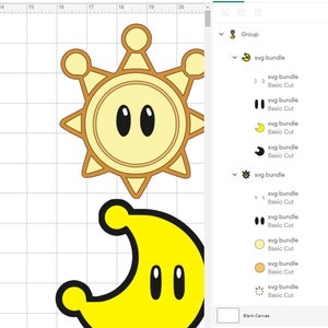 Mario Moon and Shine Sprite SVG PNG JPG 2 Design Bundle - Etsy