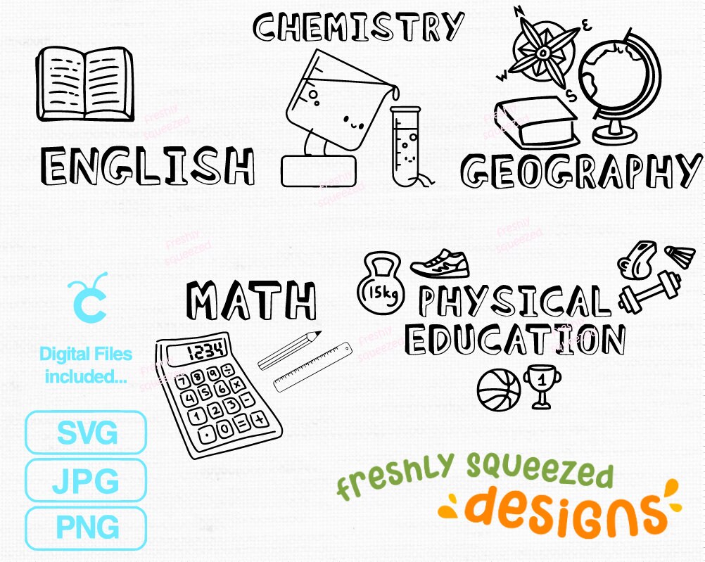 Back to School Bundle SVG File for Cricut Layered SVG Files - Etsy