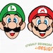 Mario Faces Collection SVG PNG JPG Bundle, Peach Bowser Toad Donkey ...