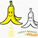 Mario Kart Cart Badge Banana Peel Icon SVG PNG JPG, Svg Cut Files ...