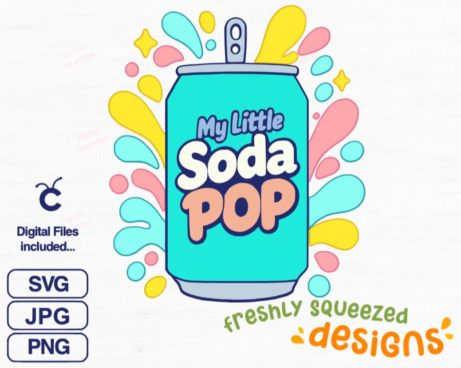 Soda Pop Clip Art: SVG PNG JPG Files (digital Download) - Etsy
