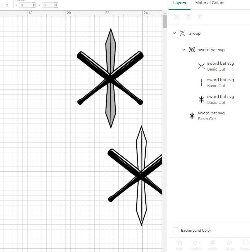 Swords Baseball Bats Clipart: Cross Sword Bat Design (PNG SVG JPG ...