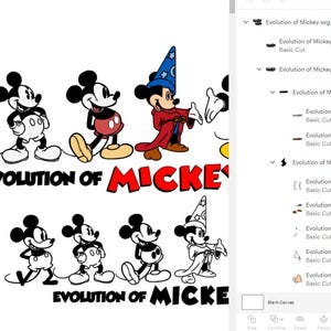 Mickey Mouse Evolution Design: SVG PNG JPG Bundle (digital Download) - Etsy