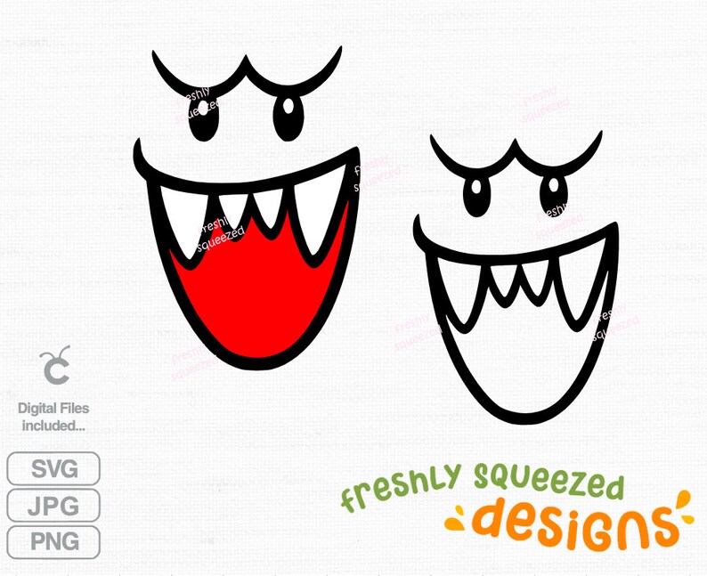 King BOO and King BOO Face Faces Svg Png Jpg Bundle, Cricut Cut Files ...