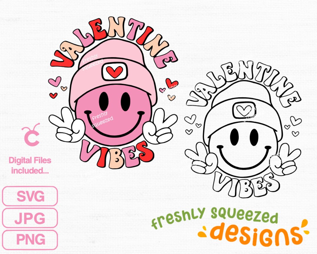 Valentine Vibes Digital Cutting File, SVG PNG JPG, Simple and Easy ...
