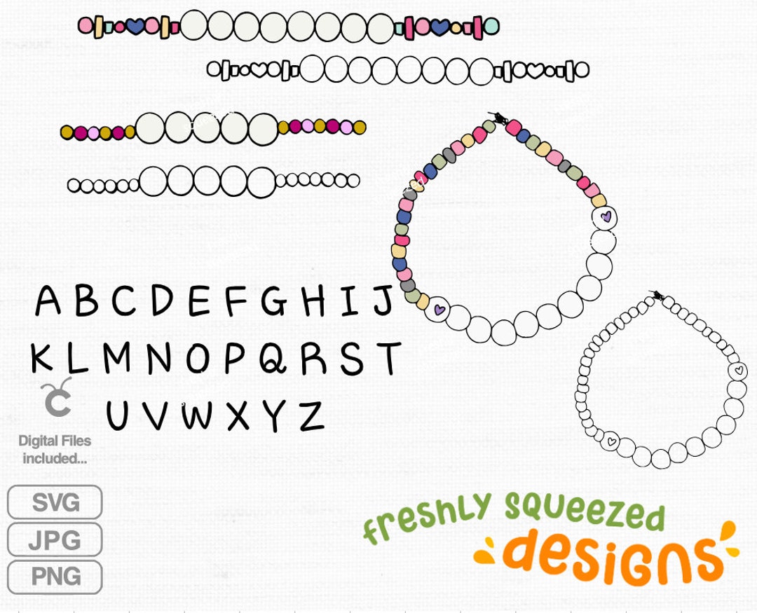 Friendship Bracelet SVG Design With Alphabet (digital Download) - Etsy