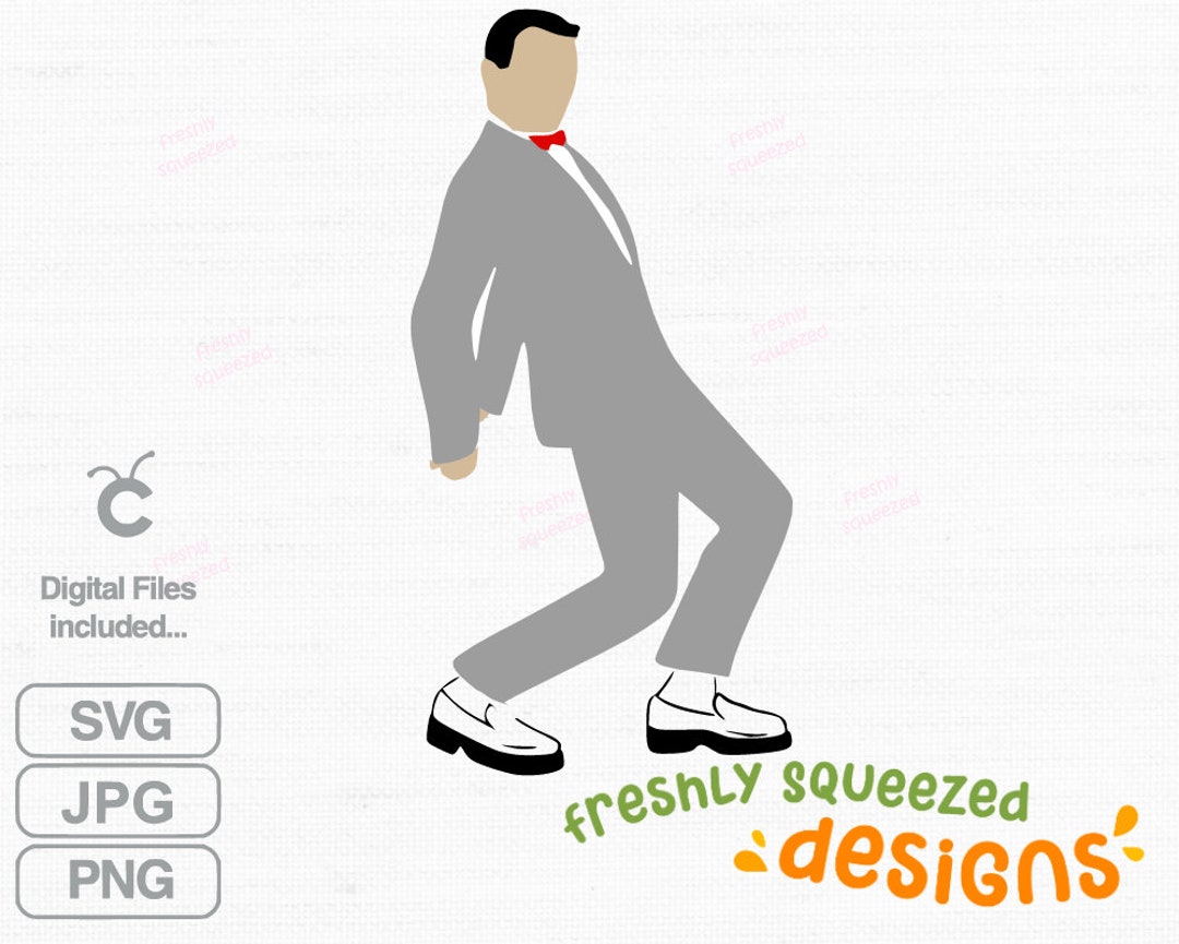 PEE WEE Actor Playhouse Dancing, Svg Jpg Png, Cut File, Sublimation ...