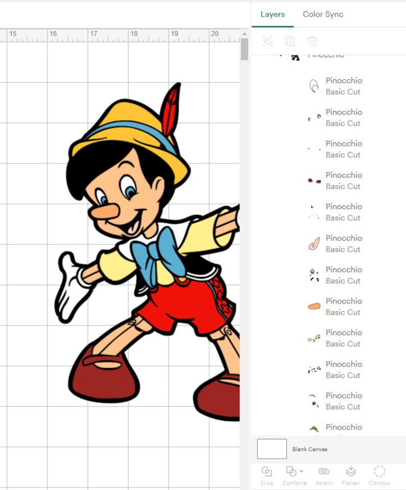 Pinocchio Character: Layered SVG, PNG, JPG Files (digital Download) - Etsy
