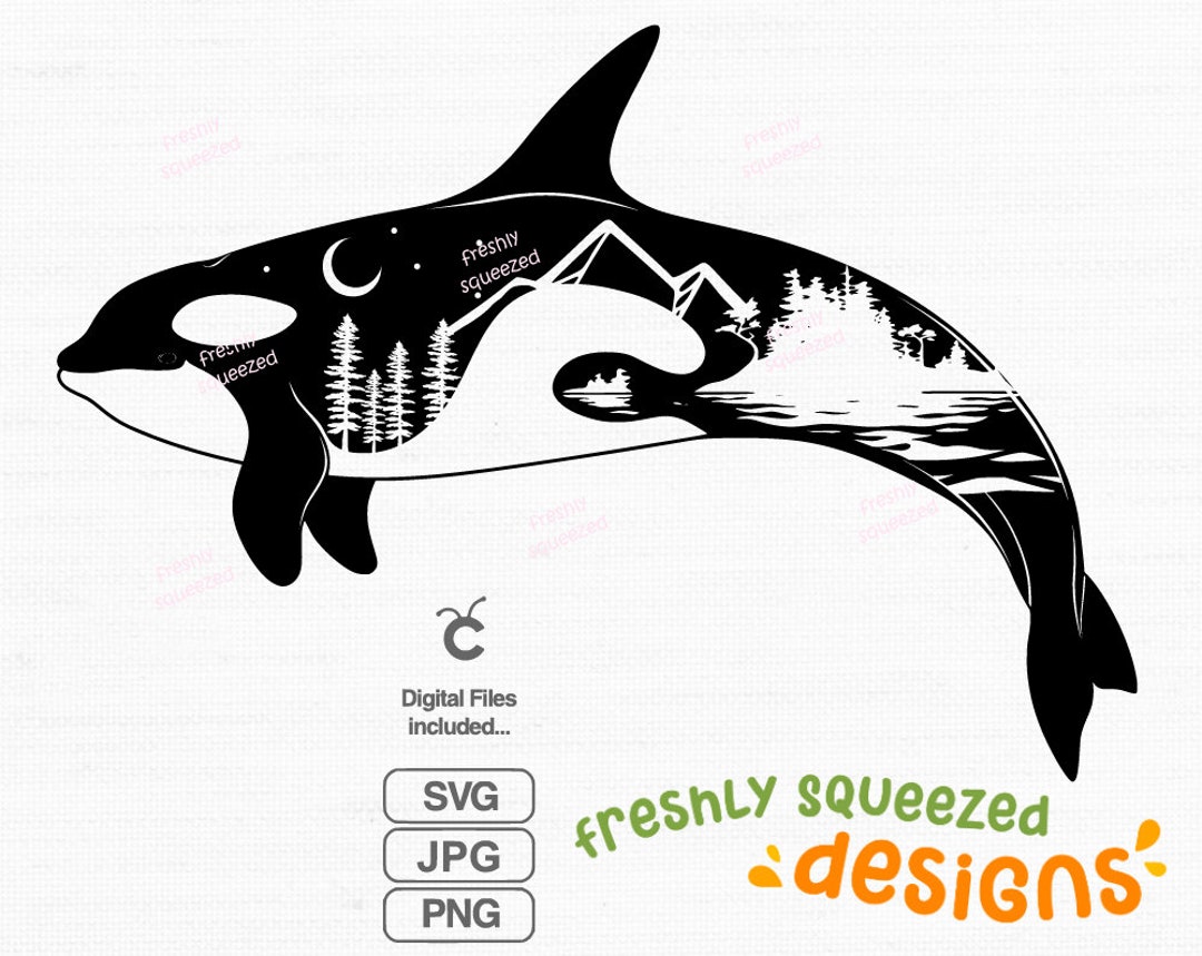 Killer Whale Decal Design, Sitka Tree Silhouette, Westcoast Designs ...