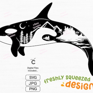 Killer Whale Decal Design, Sitka Tree Silhouette, Westcoast Designs ...