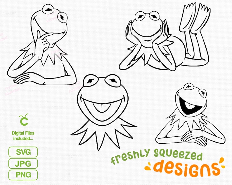 Kermit Frog SVG Bundle: Green Puppet Cut Files (digital Download) - Etsy