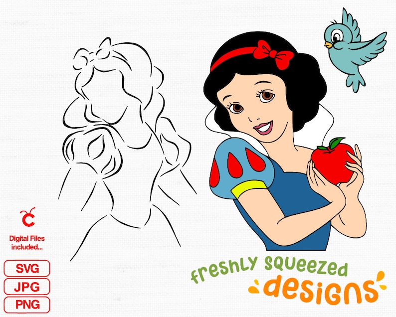 Snow White, Svg Png Jpg, Bundle, SVG File Layered SVG Files, Clipart ...