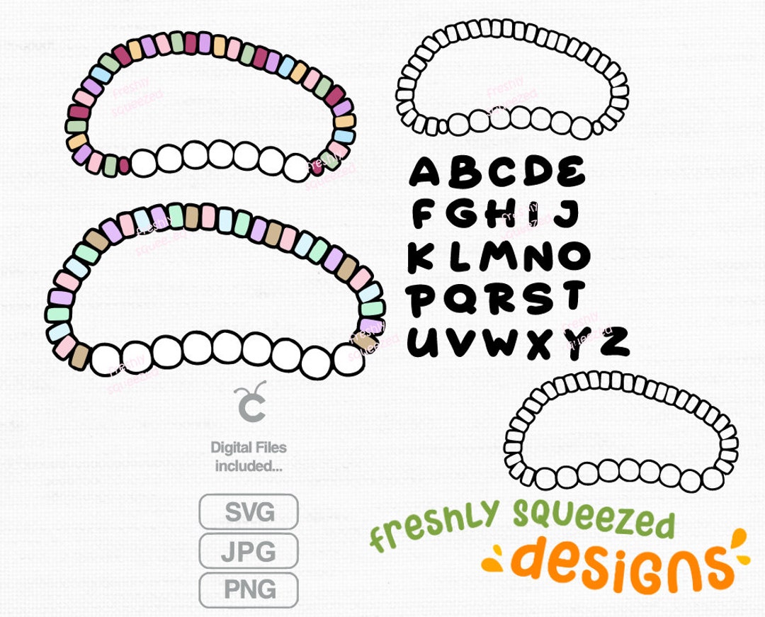Friendship Bracelet SVG Bundle With Alphabet (digital Download) - Etsy