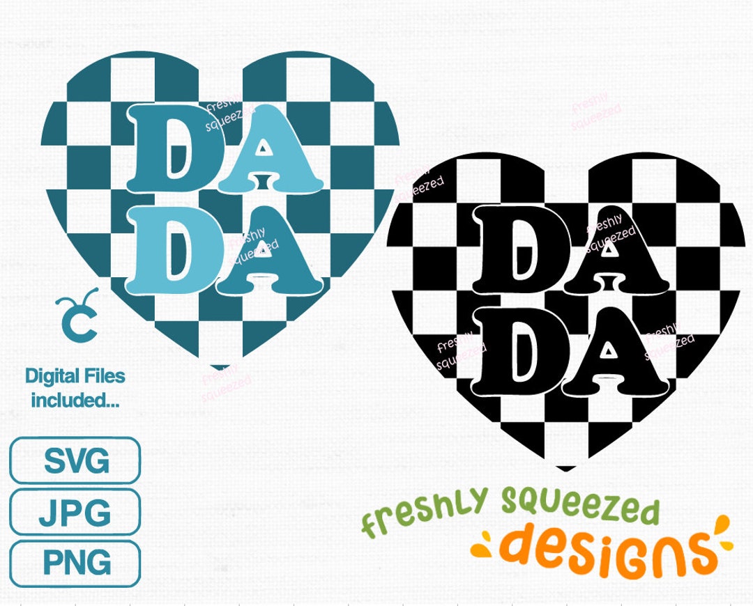 Valentine Dada Heart SVG, Checkered Heart Png, Valentines Day Shirts ...