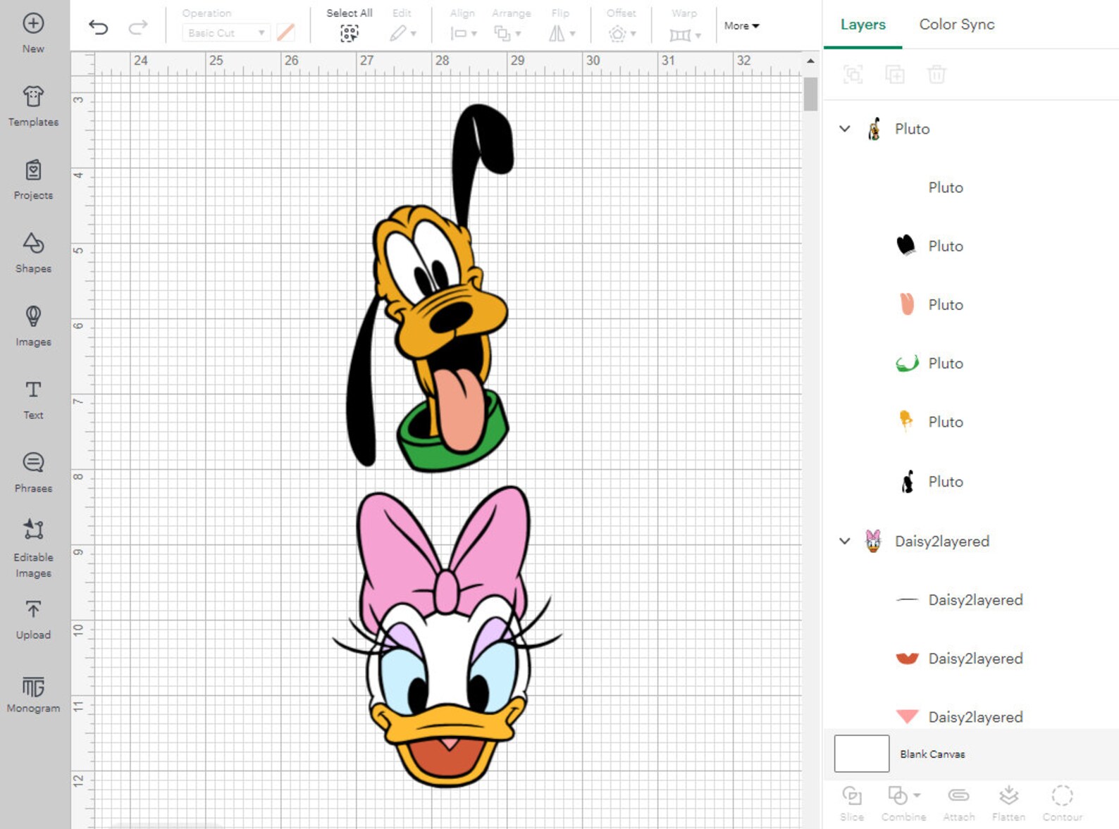 Character Faces SVG Bundle: Mickey, Minnie, Pluto, and Friends (digital ...